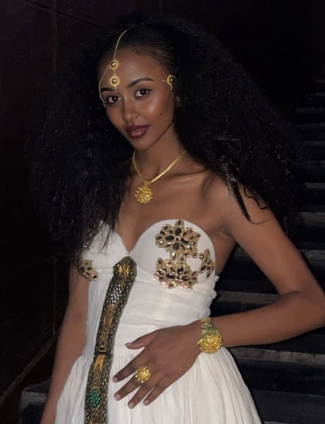 Luxury Ethiopia Traditional Dress – Off-the-Shoulder Habesha Dress wit ...